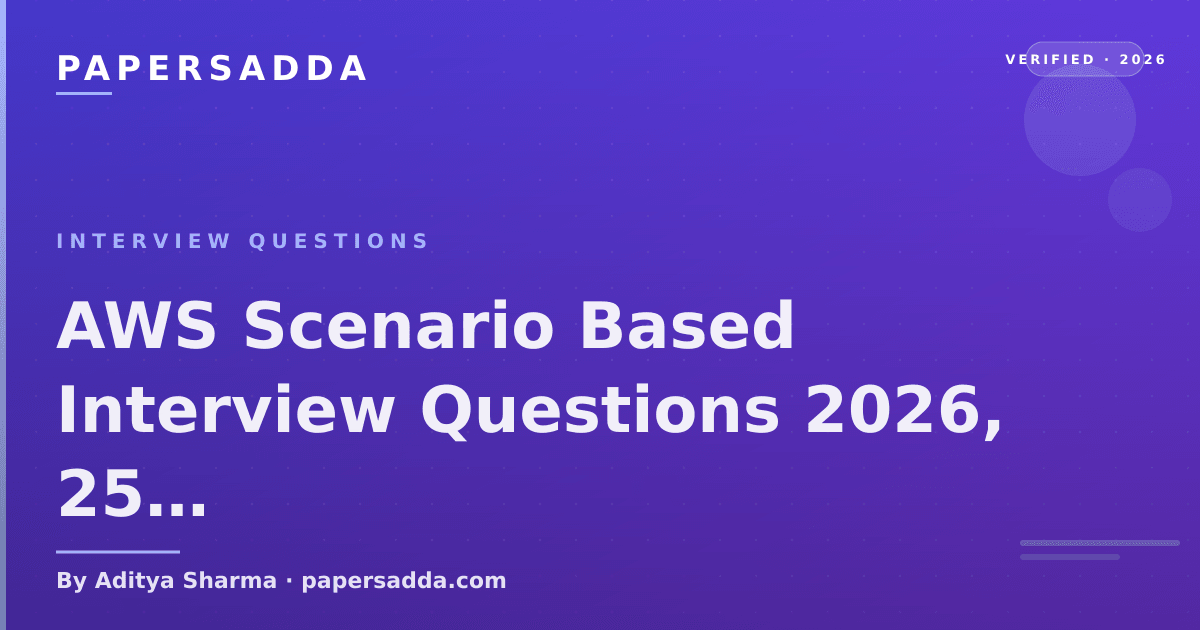 AWS Scenario Based Interview Questions 2026, 25 Real | PA