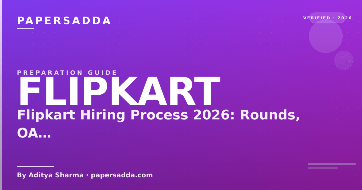 Flipkart Hiring Process 2026: Rounds, OA & Runway | PA