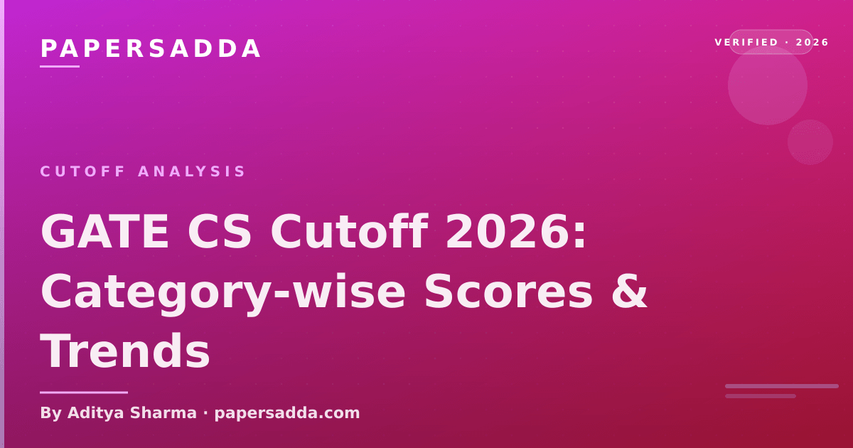 GATE CS Cutoff 2026: Category-wise Scores & Trends | PA