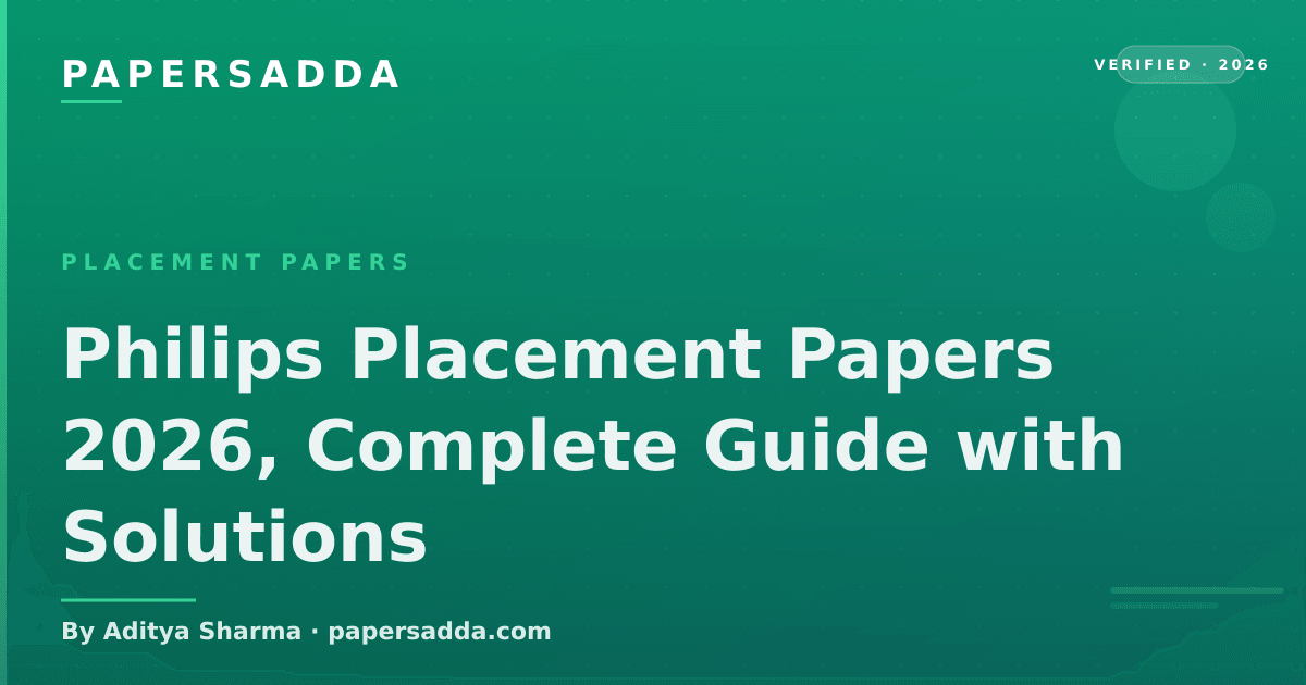 Philips Placement Papers 2026, Complete Guide with | PA