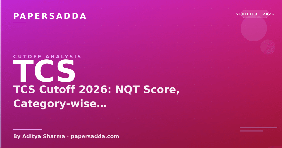 TCS Cutoff 2026: NQT Score, Category-wise Trends | PA